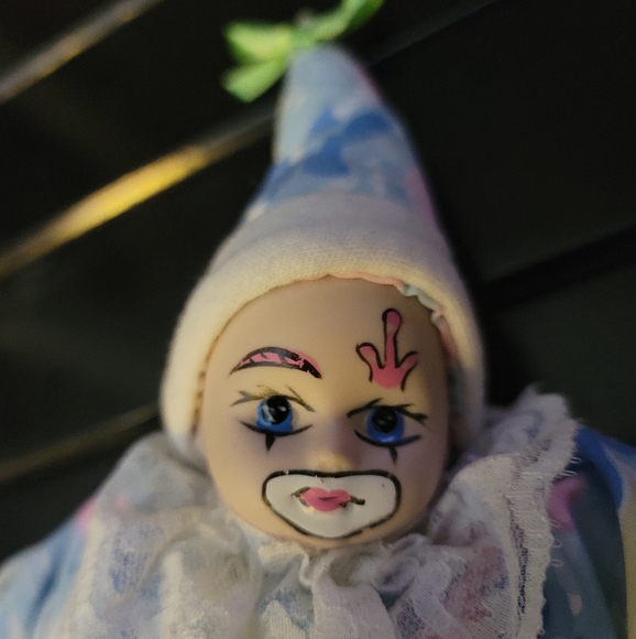 Classic Treasure | Accents | Adorable Porcelain Baby Clown W Baby Blue ...